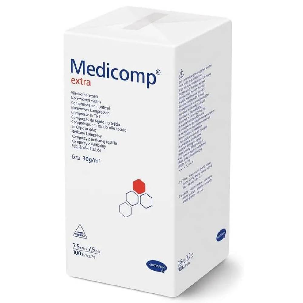 Hartmann Medicomp Extra Dressing, 7.5 x 7.5 cm, 100 Pieces