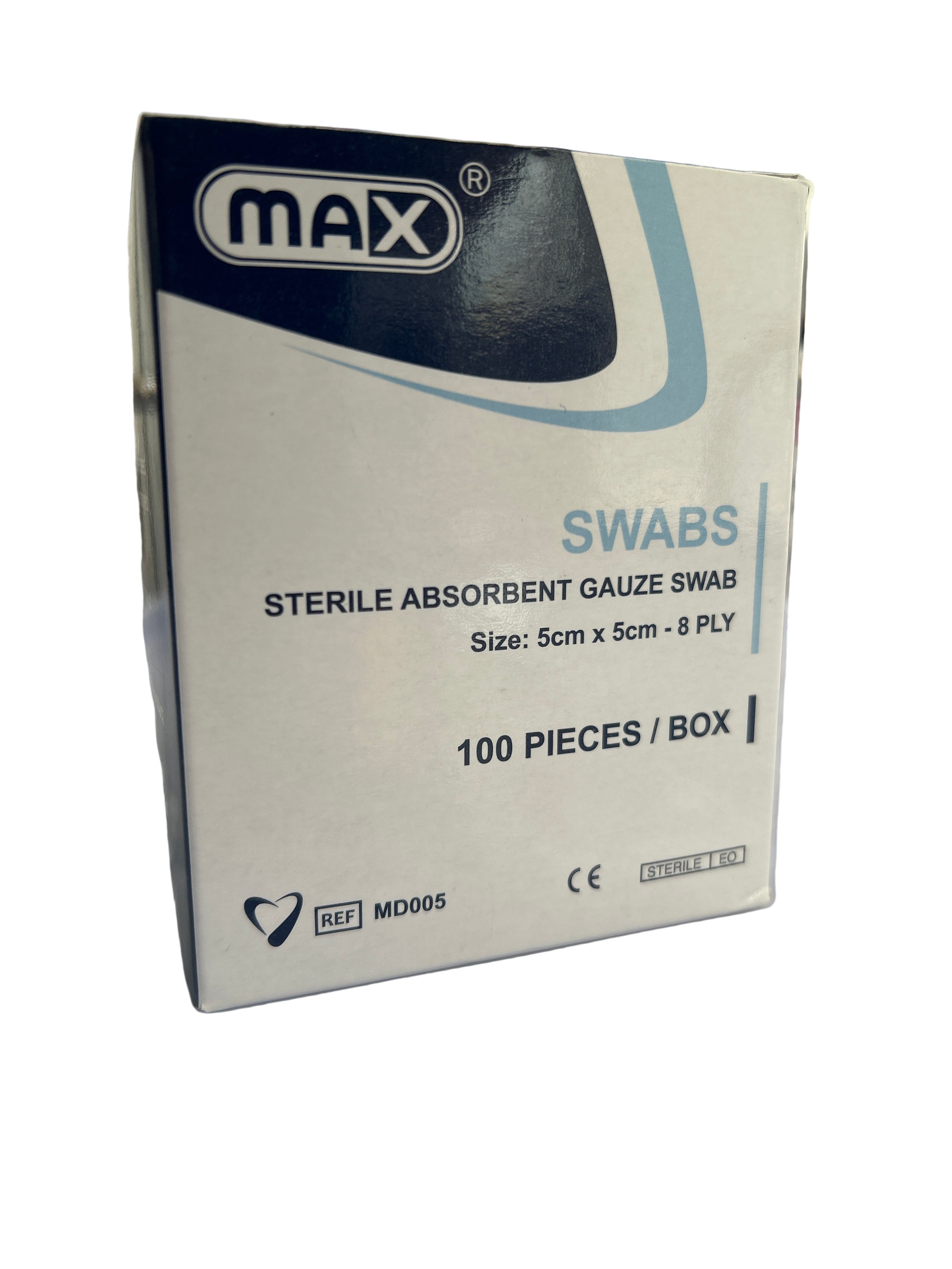 Swabs Sterile Absorbent Gauze Swab, 8 Ply, 5 cm x 5 cm, 100 Pieces / B